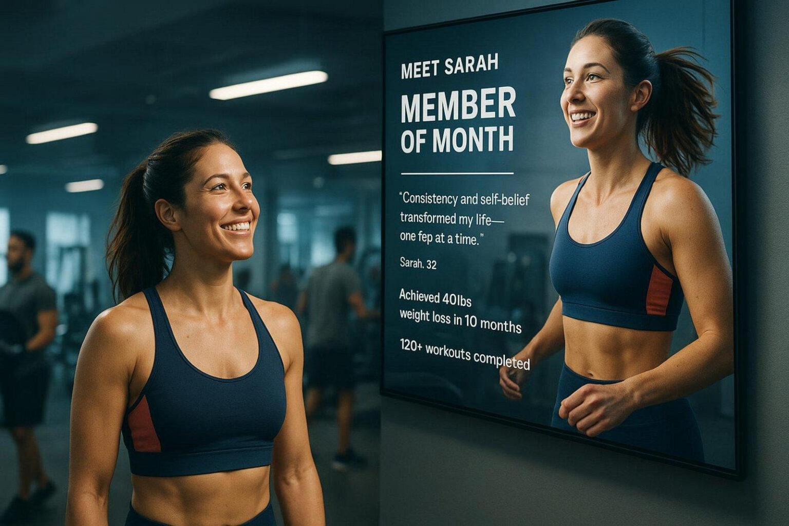 Fitness Center Digital Screens for Class Promotion
