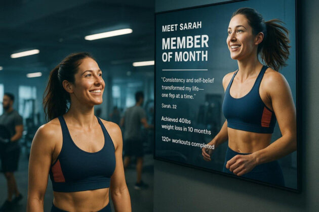 Fitness Center Digital Screens for Class Promotion